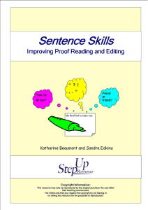 Sentence Skills - Step Up Resources